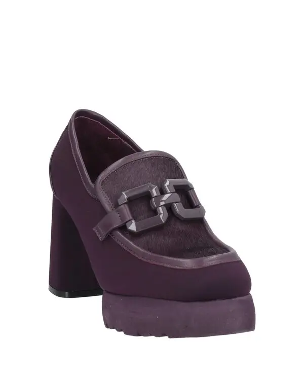 JEANNOT Loafers Size Leather, Textile Fibers