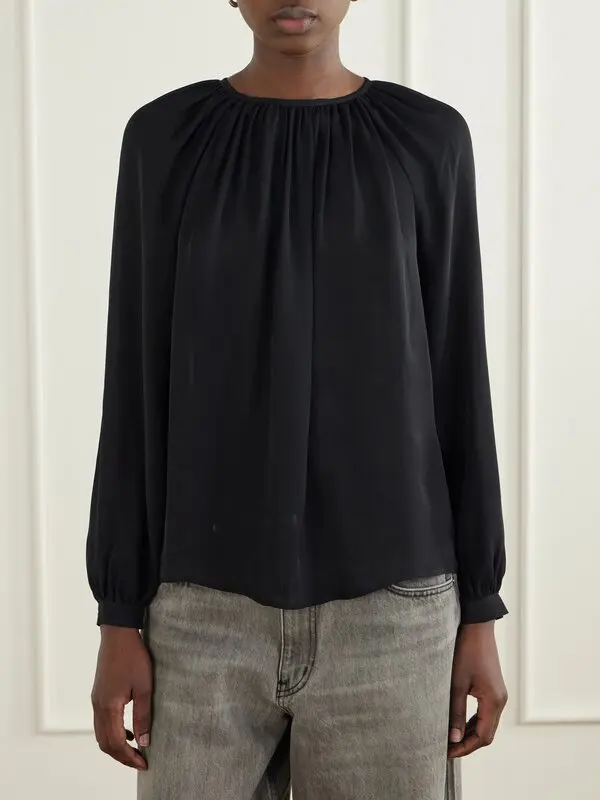 NILI LOTAN Saint Tropez Blouse - Black