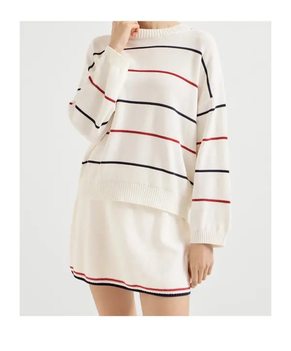 Brunello Cucinelli Cotton Striped Sweater