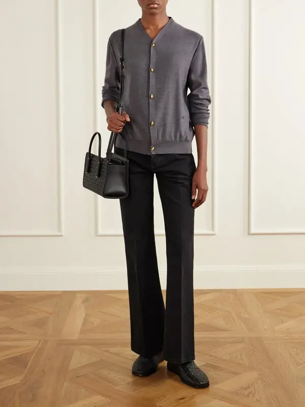 Bottega Veneta Barbara Intercciato Tote Bag - Black