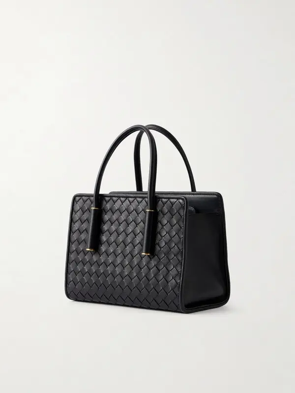 Bottega Veneta Barbara Intercciato Tote Bag - Black