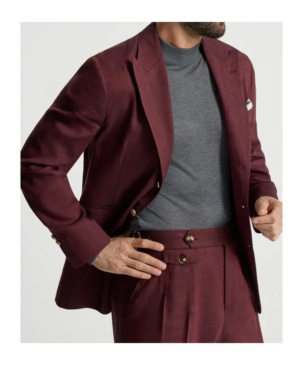 Brunello Cucinelli Chevron Peak-lapels Blazer