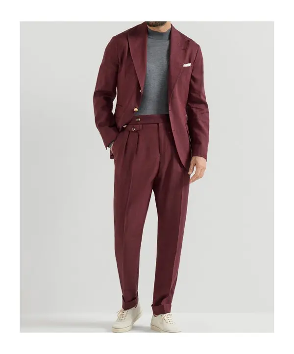 Brunello Cucinelli Chevron Peak-lapels Blazer