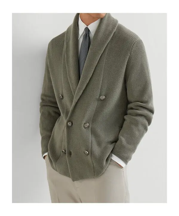 Brunello Cucinelli Double-breasted Knitted Cardigan