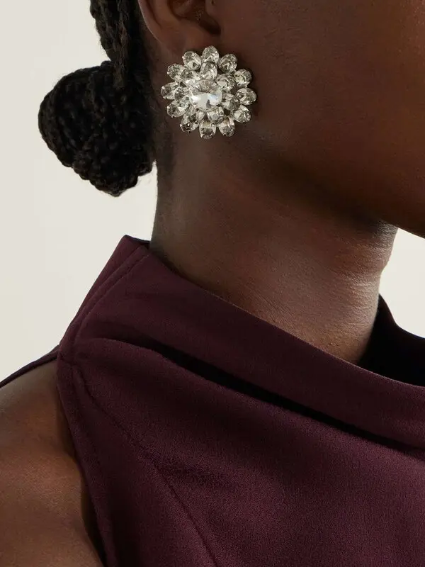 JENNIFER BEHR Neve Crystal-embellished -tone Earrings