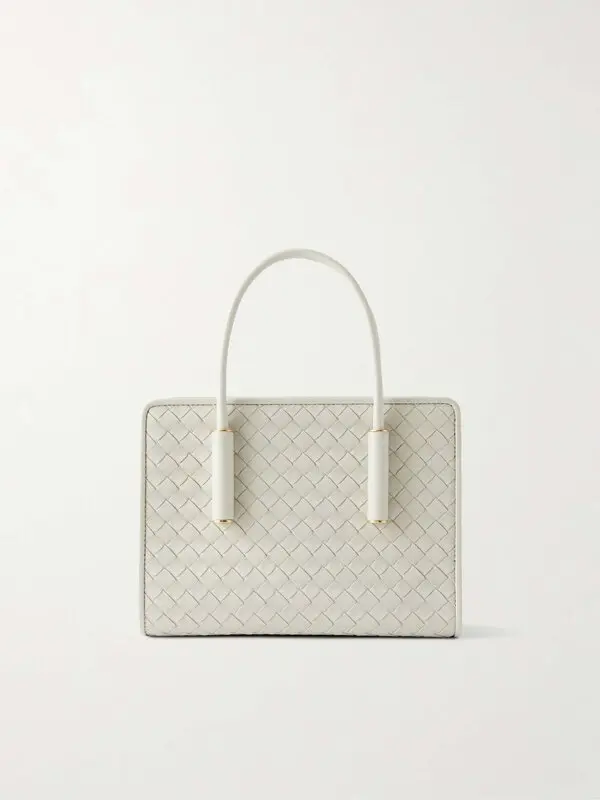 Bottega Veneta Barbara Intrecciato Leather Mini Tote - Gray