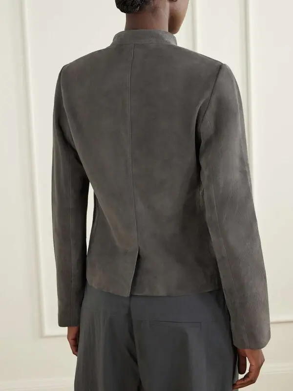 ST. AGNI Suede Biker Jacket