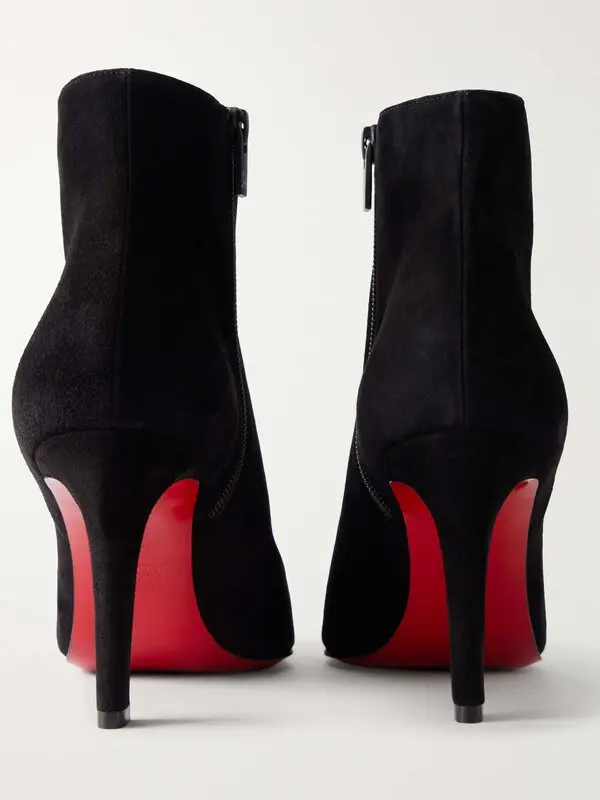 CHRISTIAN LOUBOUTIN Fannylove 85 Suede Ankle Boots