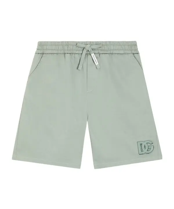 Dolce & Gabbana Cotton Sateen Bermuda Shorts - Green