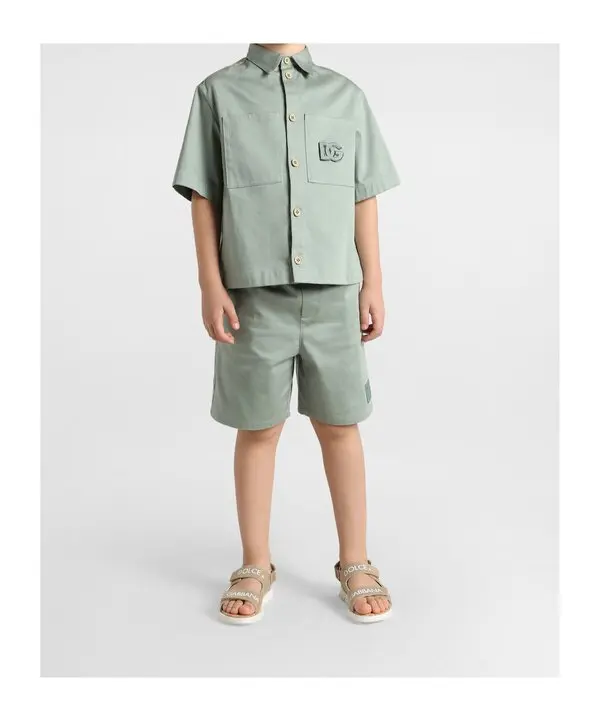 Dolce & Gabbana Cotton Sateen Bermuda Shorts