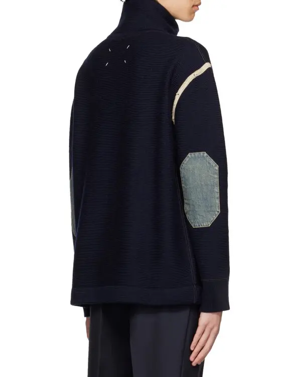 MAISON MARGIELA Turtleneck Elbow Patched Sweater
