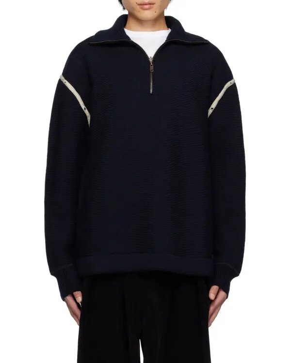 MAISON MARGIELA Turtleneck Elbow Patched Sweater