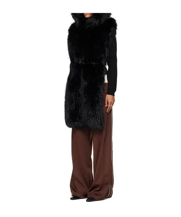 Moncler Faux Fur Hooded Gilet