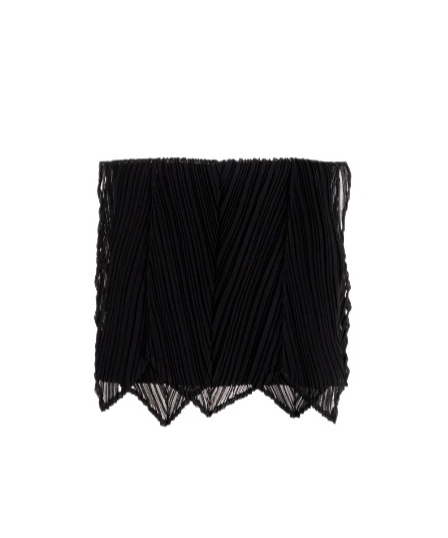 Issey Miyake Pleated Scarf - Black