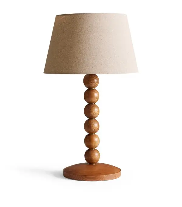 SOHO HOME Wood Bead Table Lamp - Brown
