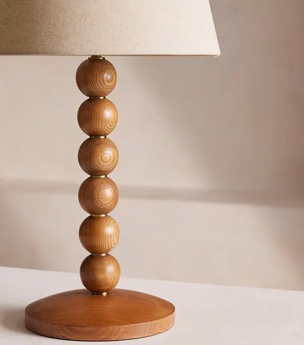 SOHO HOME Wood Bead Table Lamp