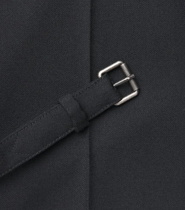 Dries Van Noten Wool Folded Straight Trousers