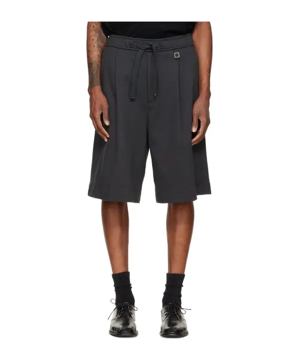 WOOYOUNGMI Pleated Drawstring Shorts - Grey