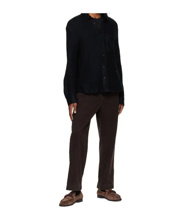 WOOYOUNGMI Collared Knit Top - Black