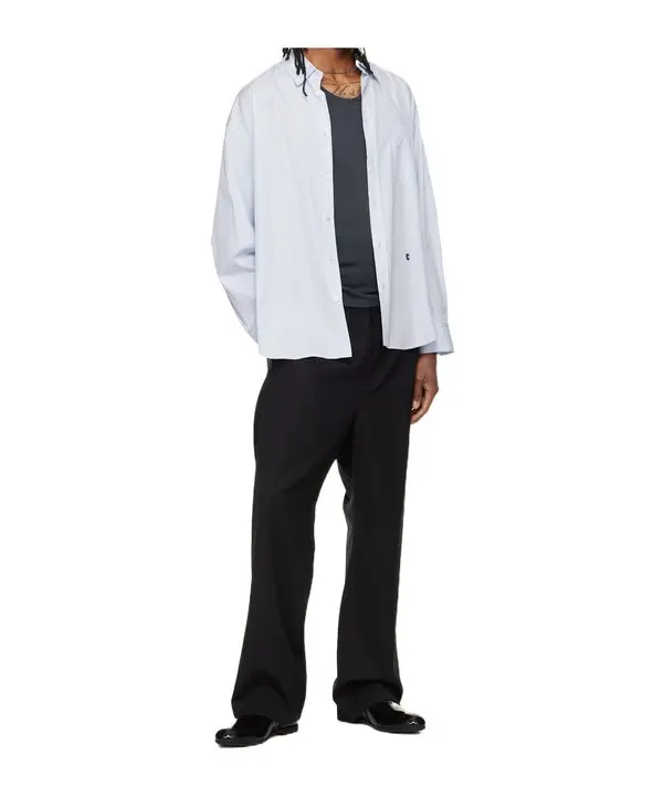 WOOYOUNGMI Vertical-stripe Chest-pocket Shirt