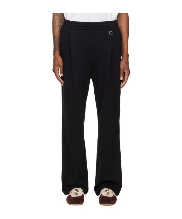 WOOYOUNGMI Pleated Drawstring-waist Track Pants - Black