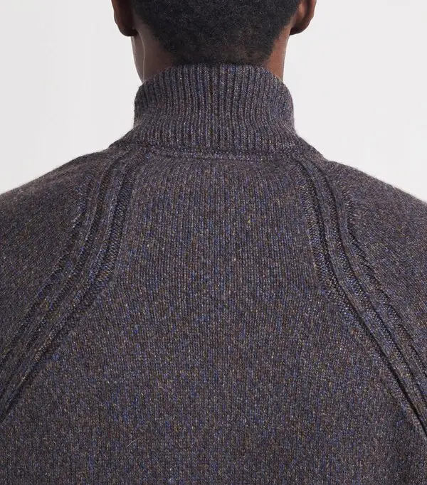 Sease Cashmere Mouliné Half-zip Sweater
