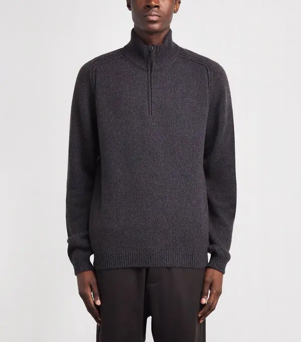 Sease Cashmere Mouliné Half-zip Sweater