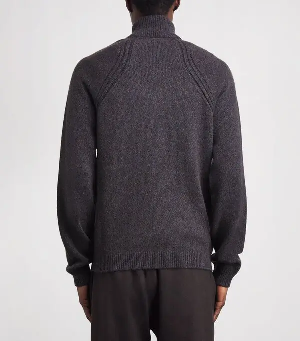 Sease Cashmere Mouliné Half-zip Sweater