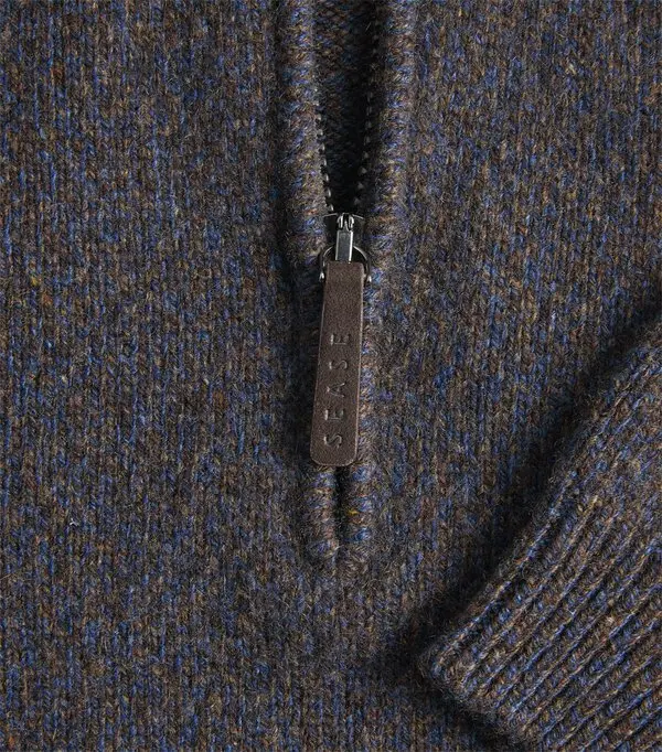 Sease Cashmere Mouliné Half-zip Sweater