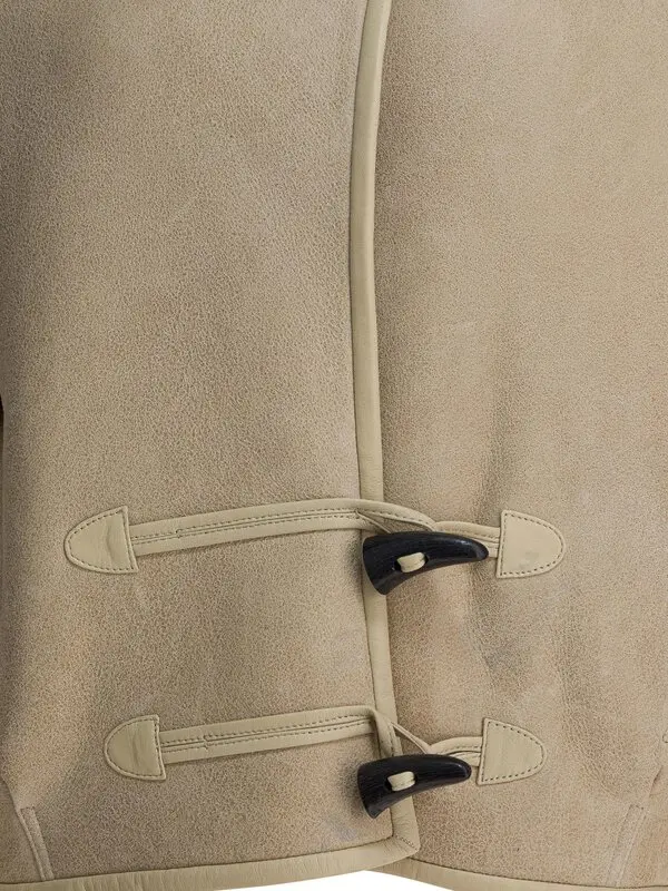 Isabel Marant Étoile Amiel Shearling Jacket With Hood - Nude