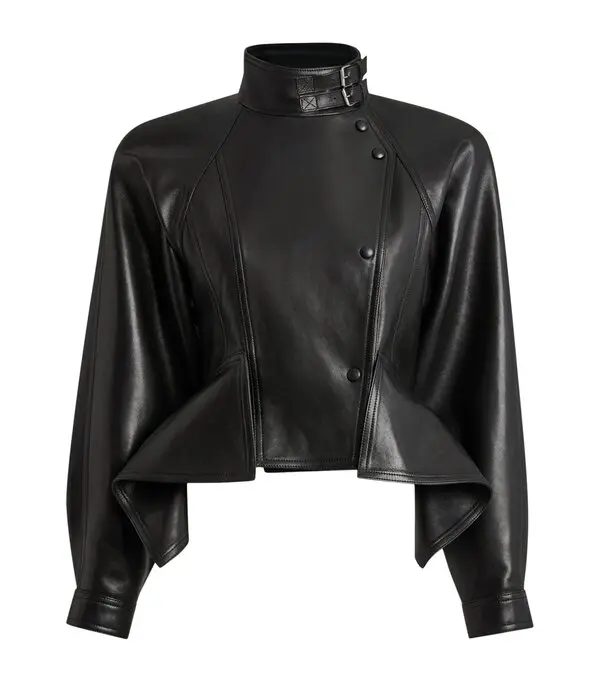Balmain Lambskin Leather Jacket - Black