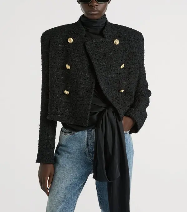 Balmain Tweed Officer Jacket