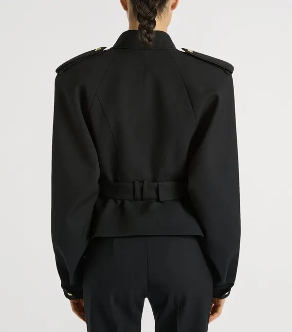 Balmain Virgin Wool Belted Jacket