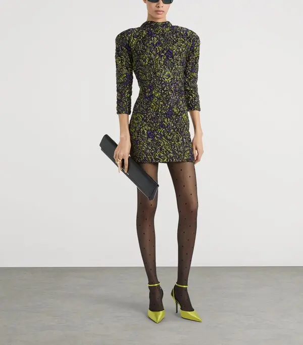 Balmain Bubble-patterned Jacquard Mini Dress