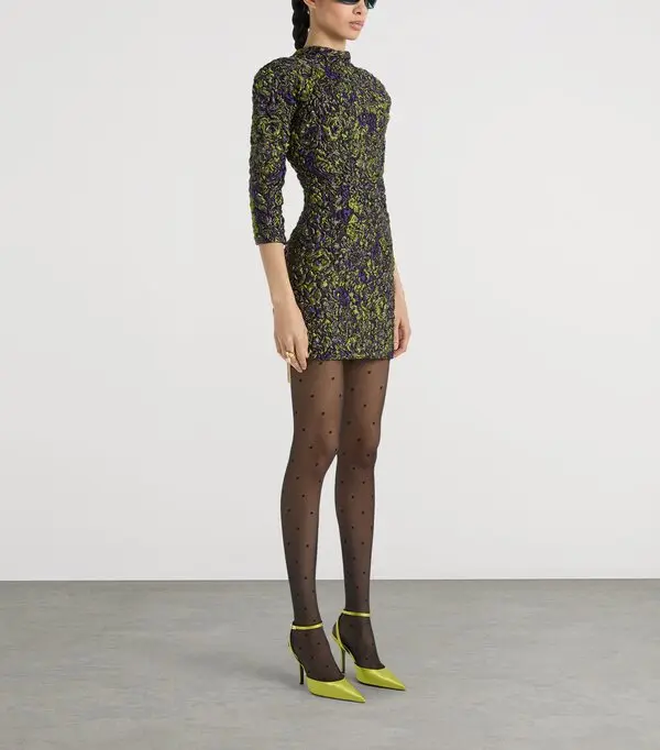 Balmain Bubble-patterned Jacquard Mini Dress