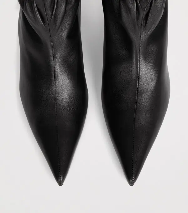 Balmain Lambskin Sphynx Ankle Boots