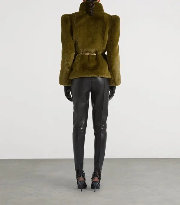 Balmain Lambskin Stirrup Trousers