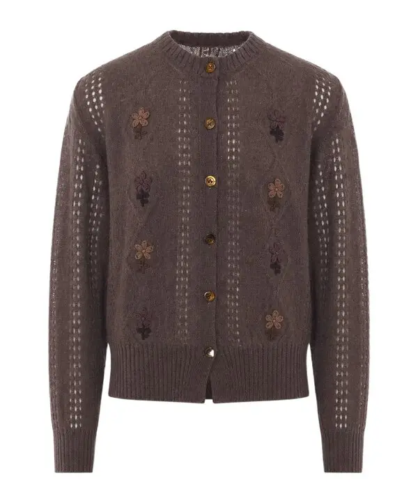 MAGLIANO Floral Embroidery Knit Top