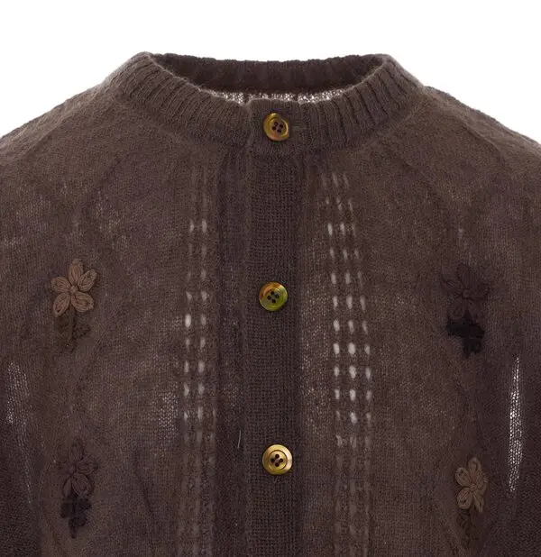MAGLIANO Floral Embroidery Knit Top