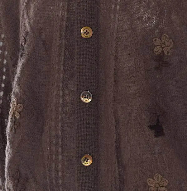 MAGLIANO Floral Embroidery Knit Top