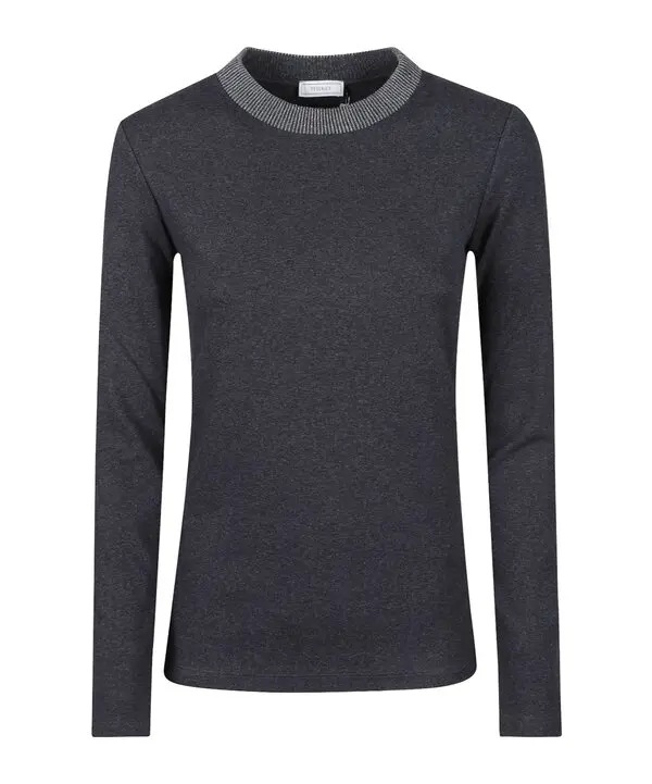 Peserico Long-sleeved Crewneck Jumper - Grey