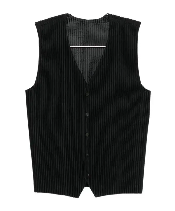 Issey Miyake Pleated Vest - Black