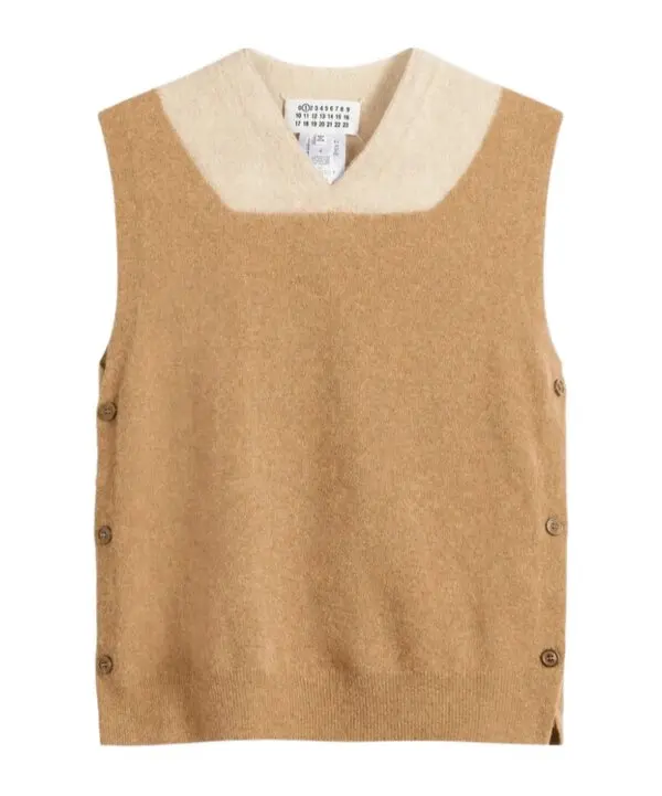 MAISON MARGIELA Fuse Knit Vest - Brown