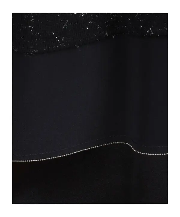 Peserico Long-sleeved Panelled Jumper - Black