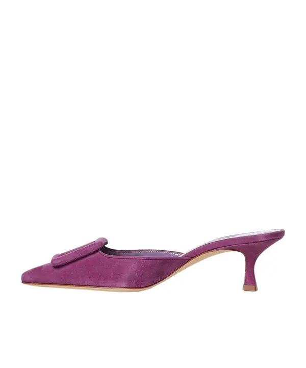 Manolo Blahnik Bow Pointed-toe Mules