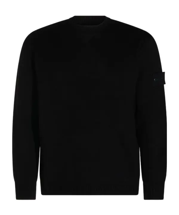 Stone Island Long-sleeve Crew-neck Pullover - Black