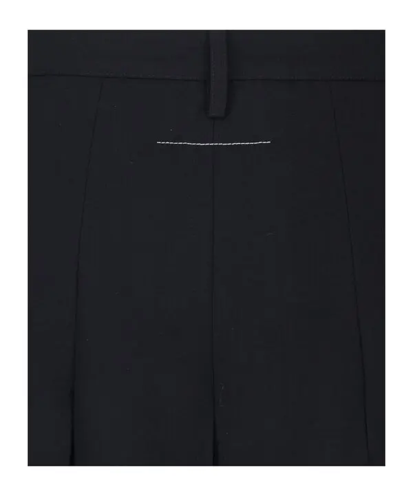 MAISON MARGIELA Asymmetric Pleated Midi Skirt