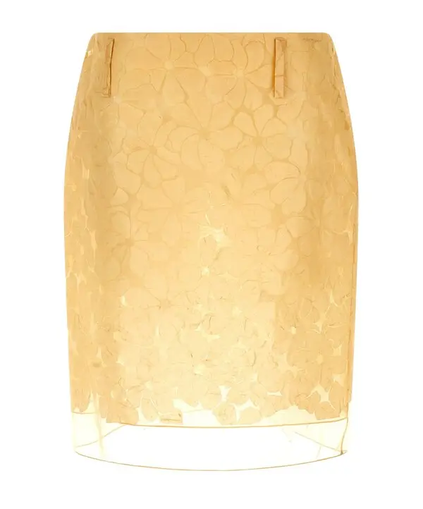 Marni Floral Straight Skirt - Yellow