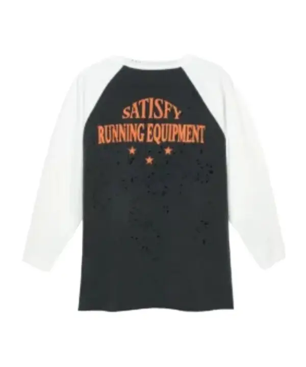 Satisfy Distressed Effect, Three-quarter Sleeves, Round Neck