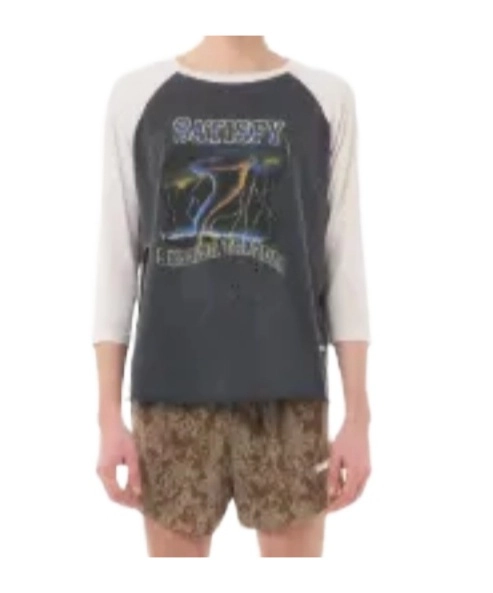 Satisfy Distressed Effect, Three-quarter Sleeves, Round Neck